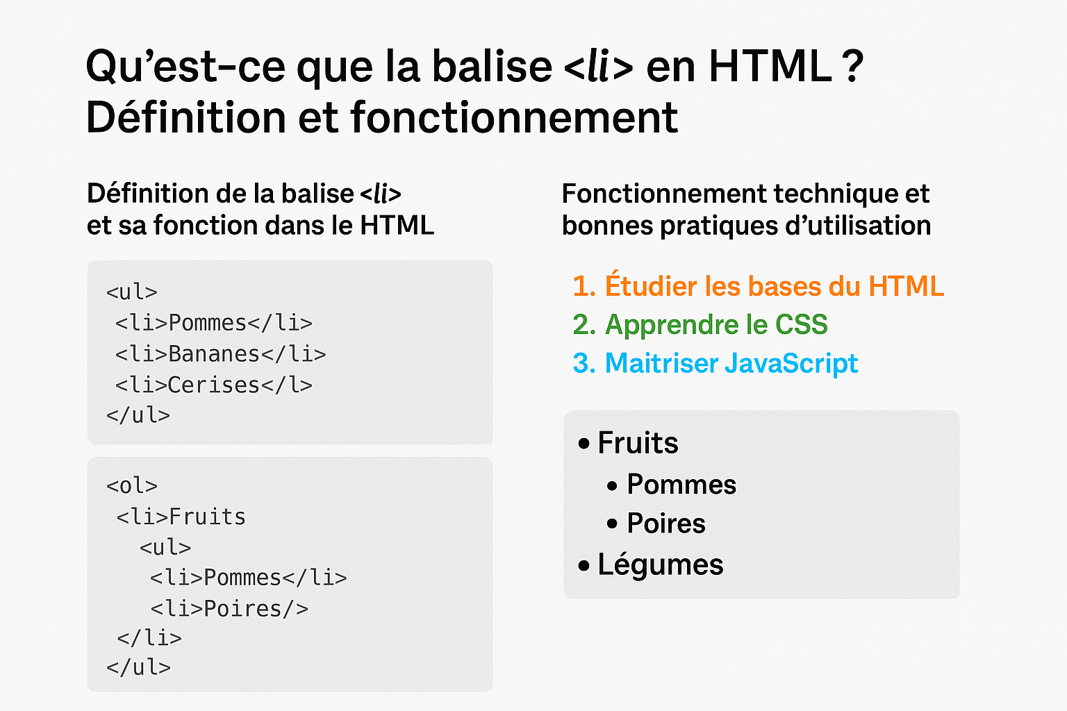 Balise HTML→ Définition & fonctionnement, exemples | Facem Web