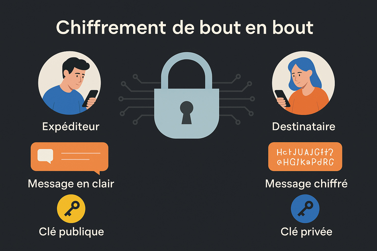 Chiffrement de bout en bout → Définition, fonctionnement & exemples | Facem Web
