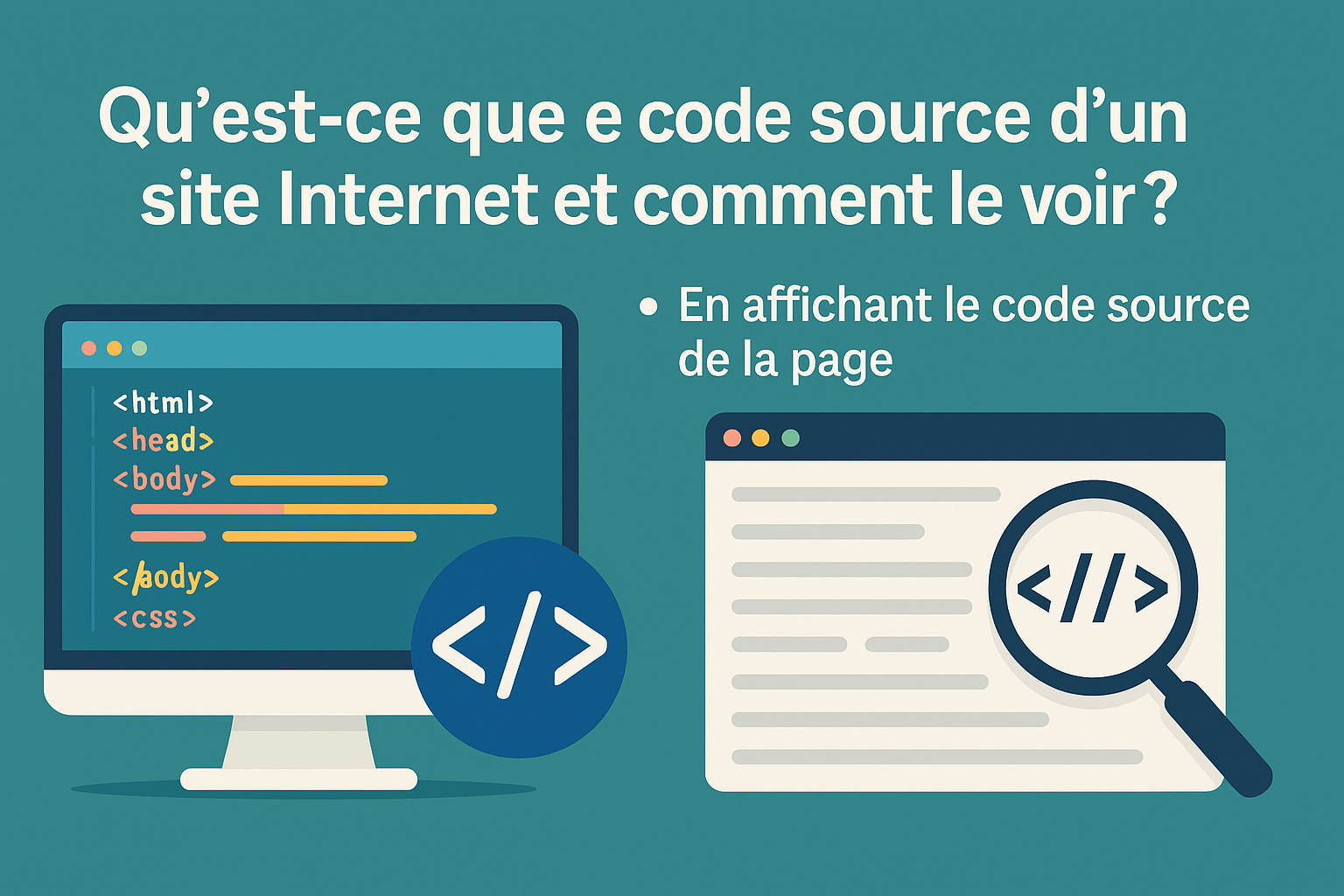Code source site Internet → C'est quoi ? Comment l'afficher et le voir ...