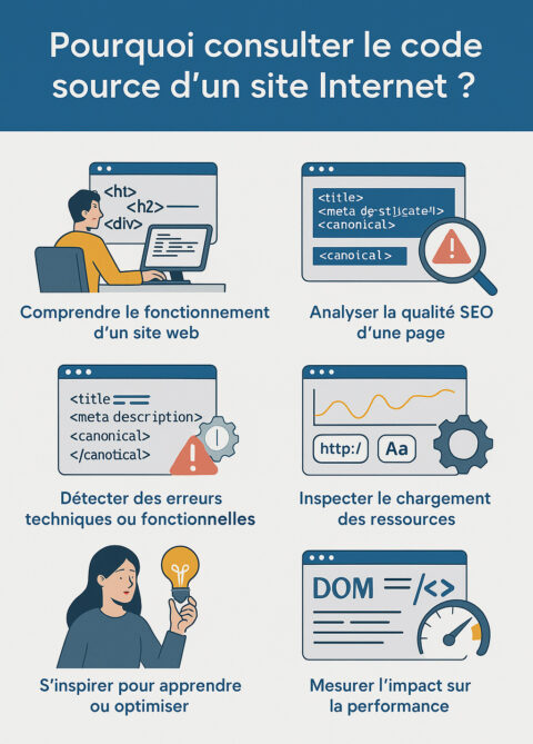 Code source site Internet → C'est quoi ? Comment l'afficher et le voir ...
